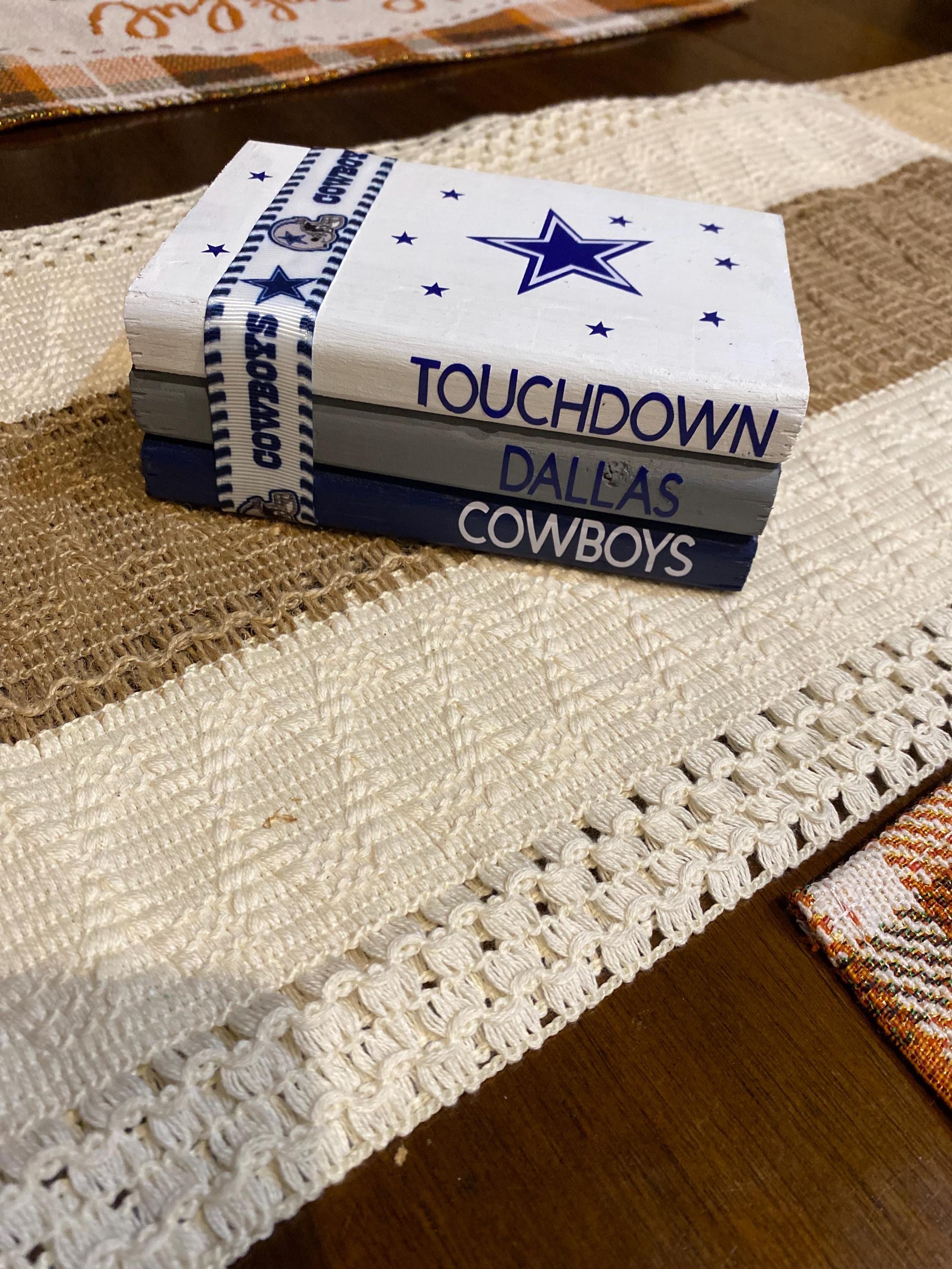 Dallas Cowboys Wooden Book Stack / Cowboys Decor / Office Decor ...