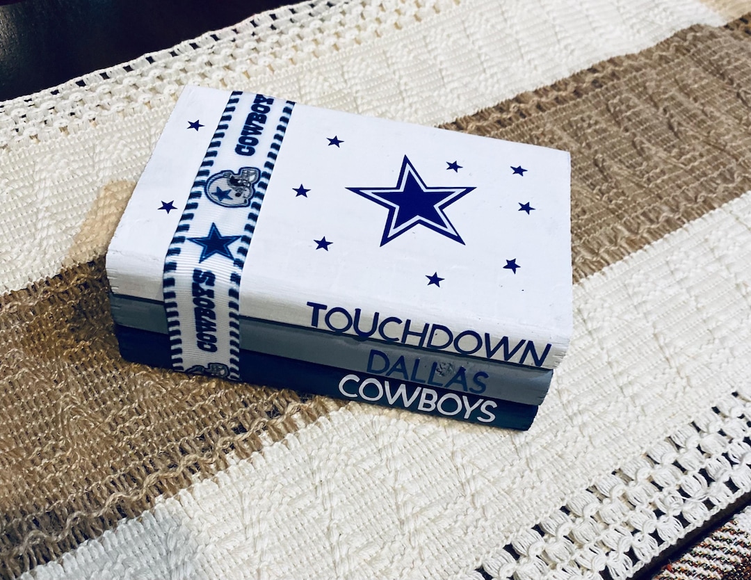 Dallas Cowboys Wooden Book Stack / Cowboys Decor / Office Decor ...