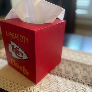 Kansas City Chiefs - Tissue Box Cover - Man Cave Gift - Fathers Day ...