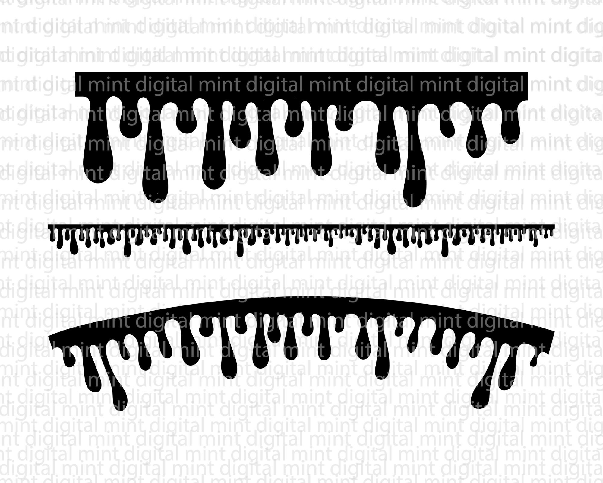 CLIPART Drip SVG Dripping Svg Png Cricut Silhouette - Etsy Norway
