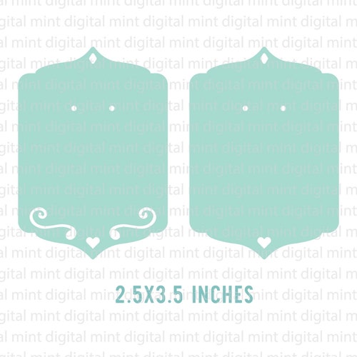 Earring Card SVG PNG Bundle 2 - Etsy