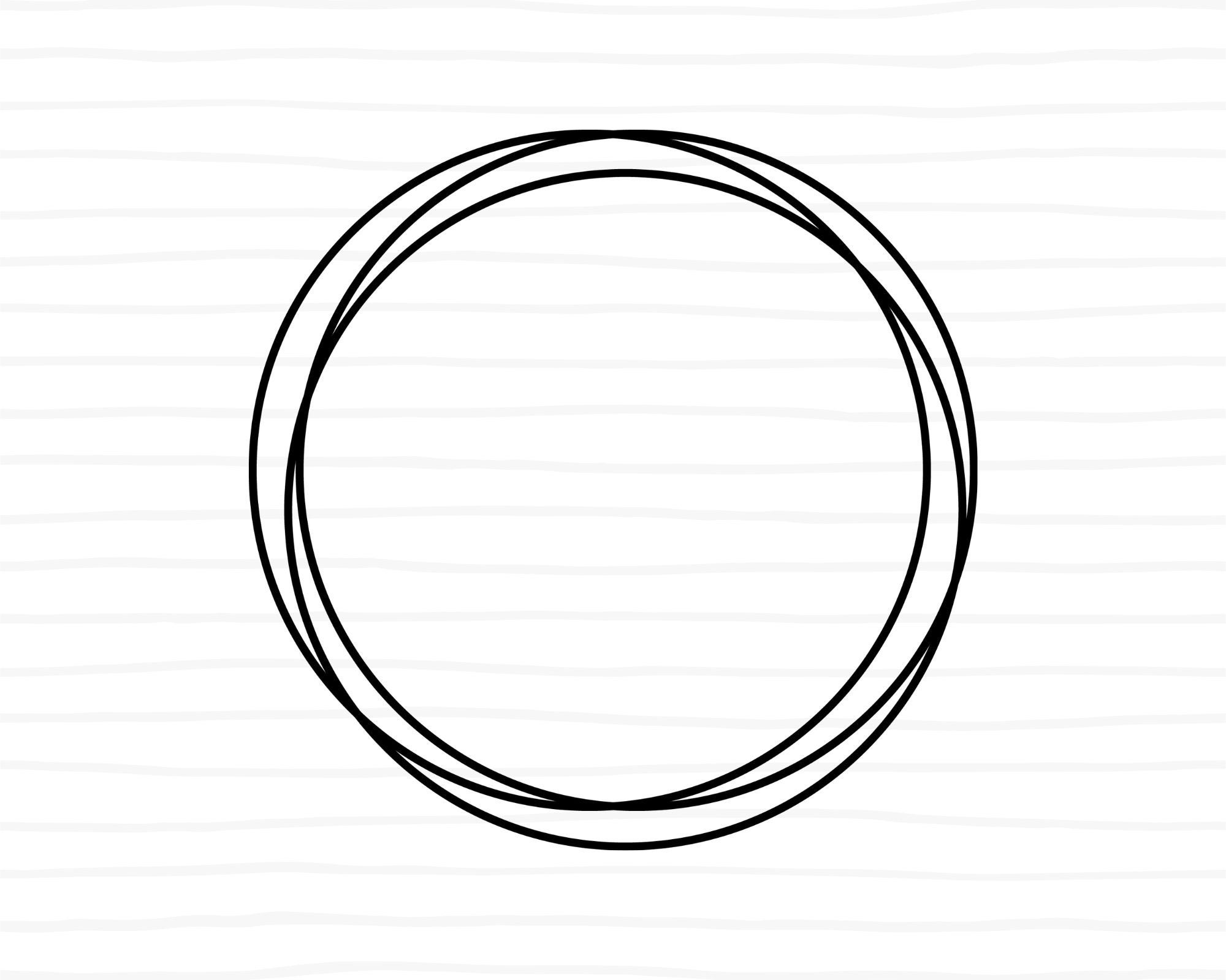 Double Frame SVG Double Circle Frame SVG Dxf/eps/png/svg - Etsy