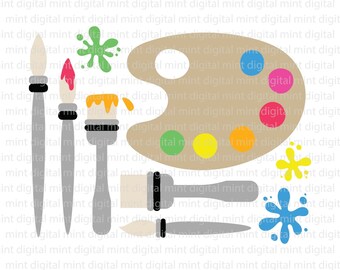 Paint Palette Svg | Etsy