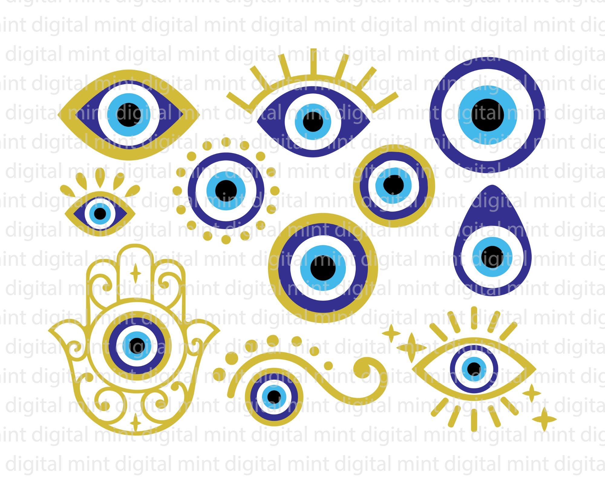 Las Vegas Evil Eyes Clipart