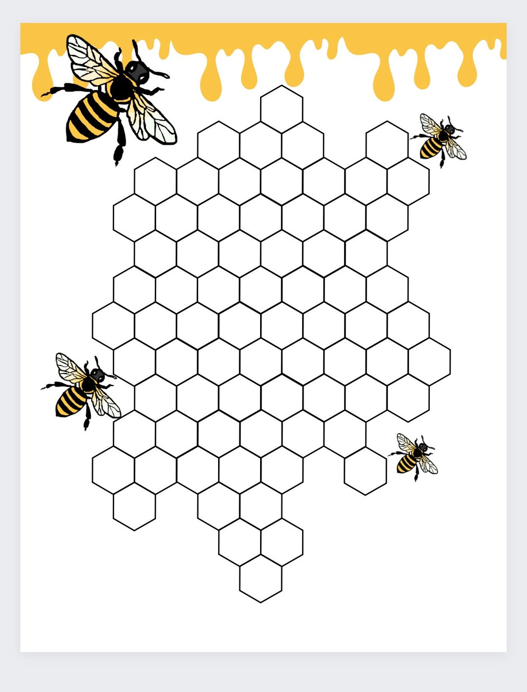 Printable Tracker Honey Bee Theme - Etsy