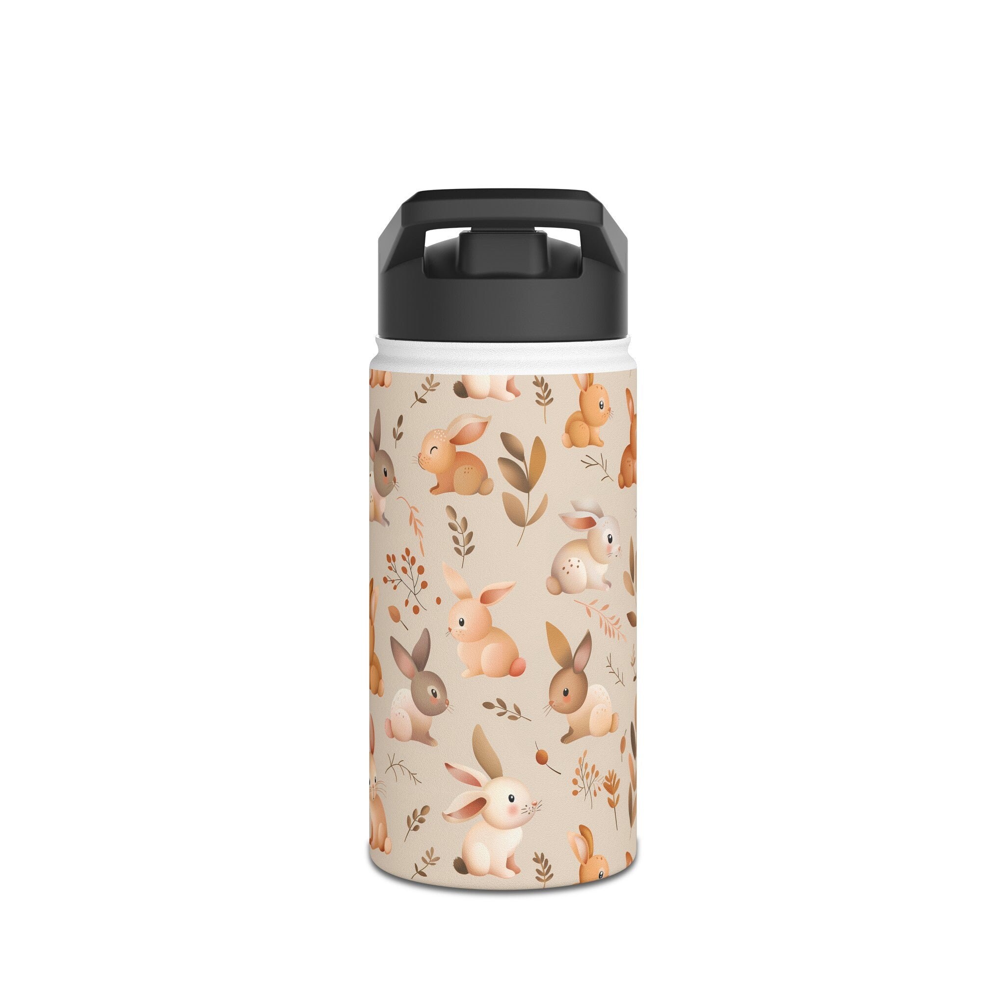 Insulated Water Bottle, 12oz, Cute Bunny Rabbits Double Walled ...