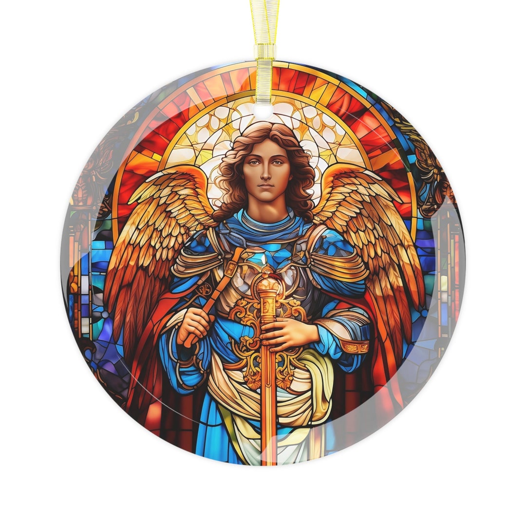 Archangel Raphael Renaissance Art Glass Ornament - Etsy