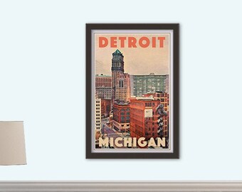 Detroit Poster | Etsy