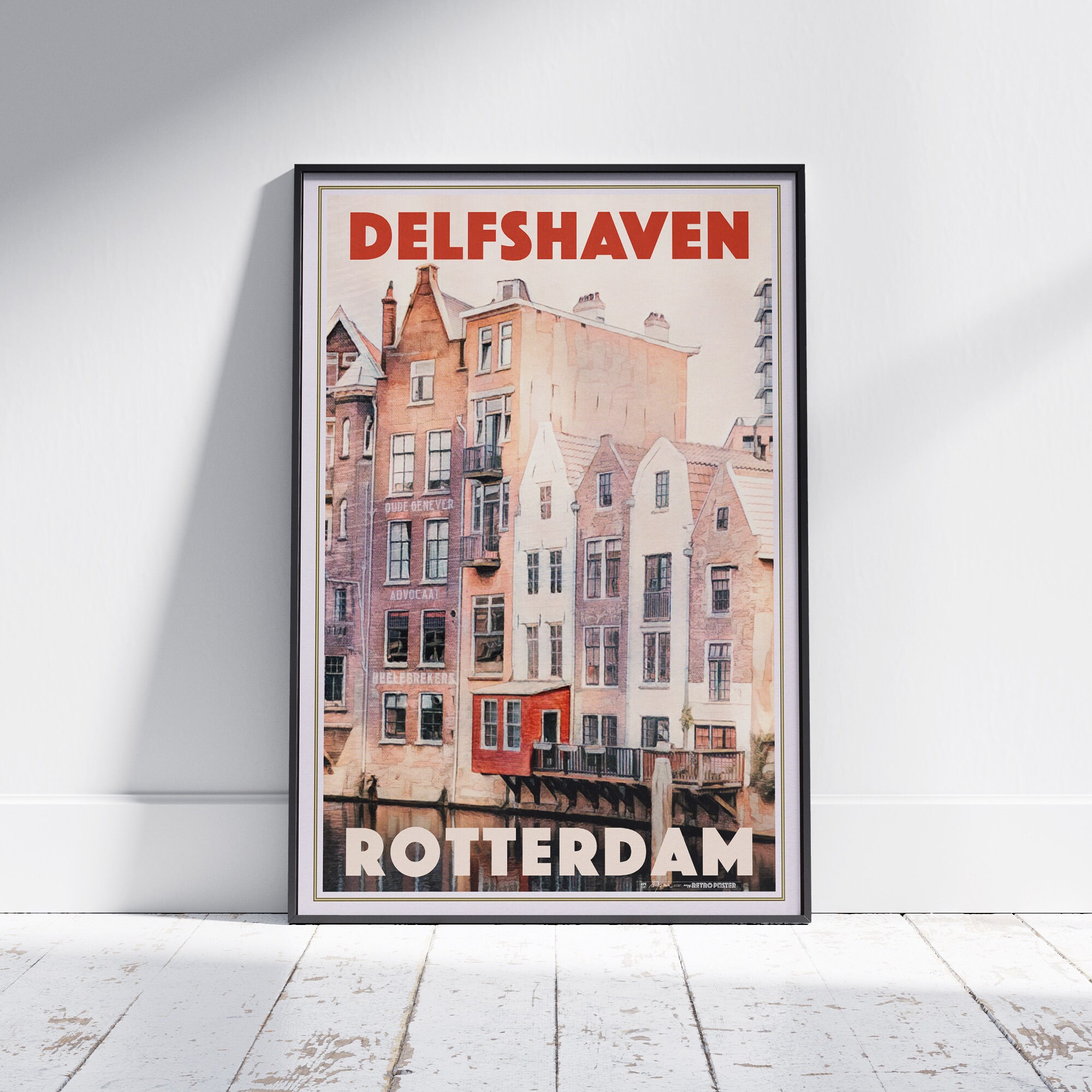 Rotterdam Poster Delfshaven by Alecse Limited Edition | Etsy