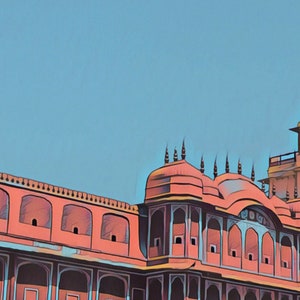 Jaipur Poster City Palace B by Alecse Limited Edition India Travel ...