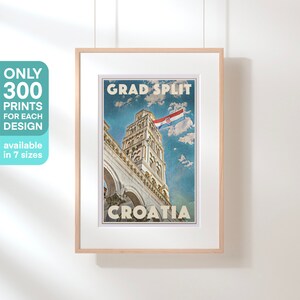 Croatia Poster Grad Split by Alecse | Limited Edition Croatia Travel ...