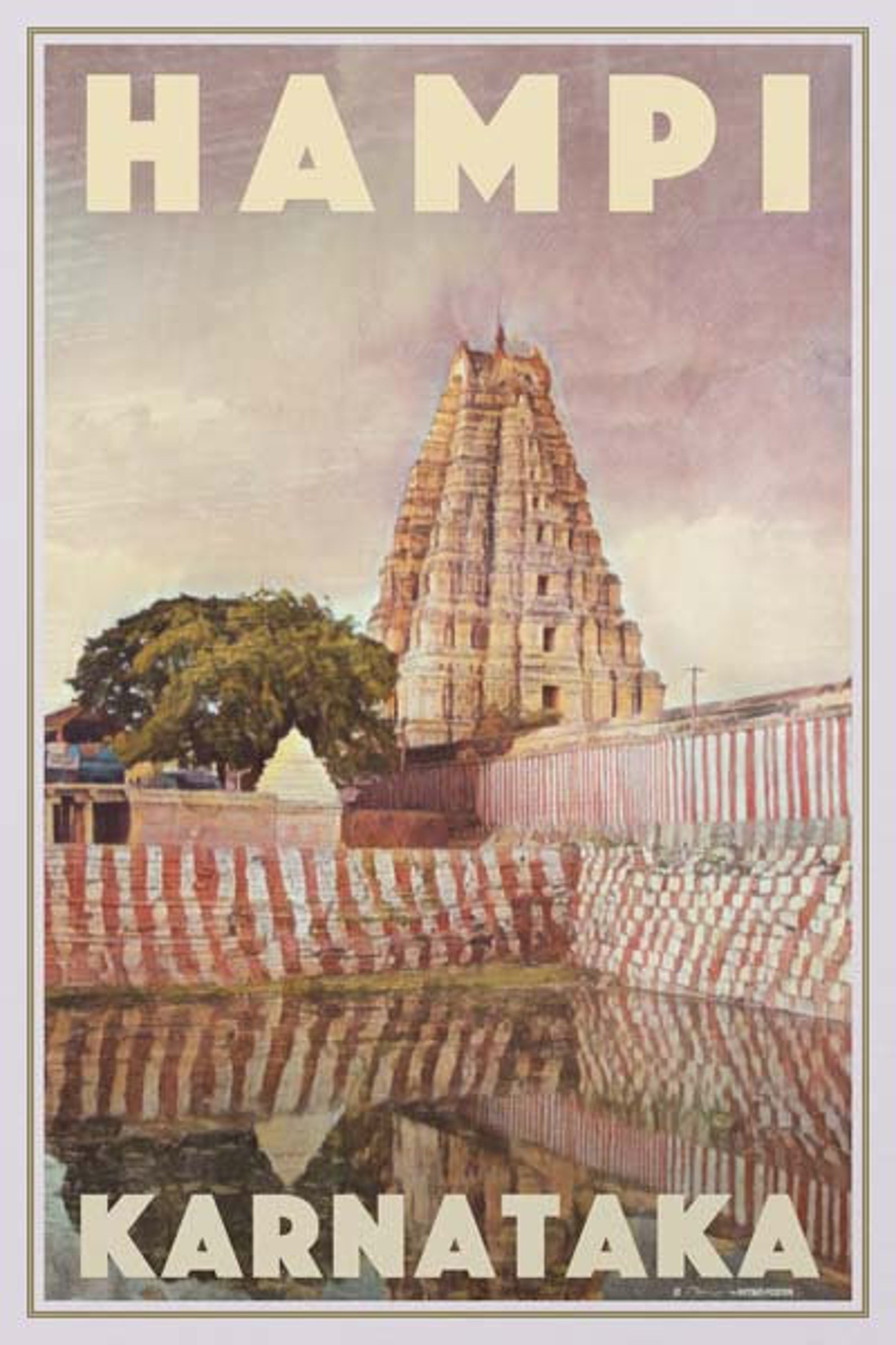 Hampi Poster Temple by Alecse Limited 300ex India Travel | Etsy