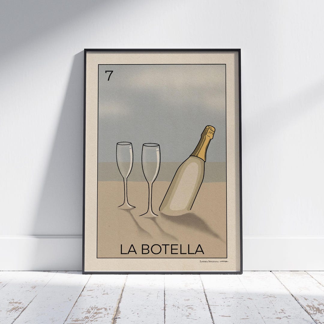La Botella Poster Loteria - Limited Edition Print - Mid Century Modern ...