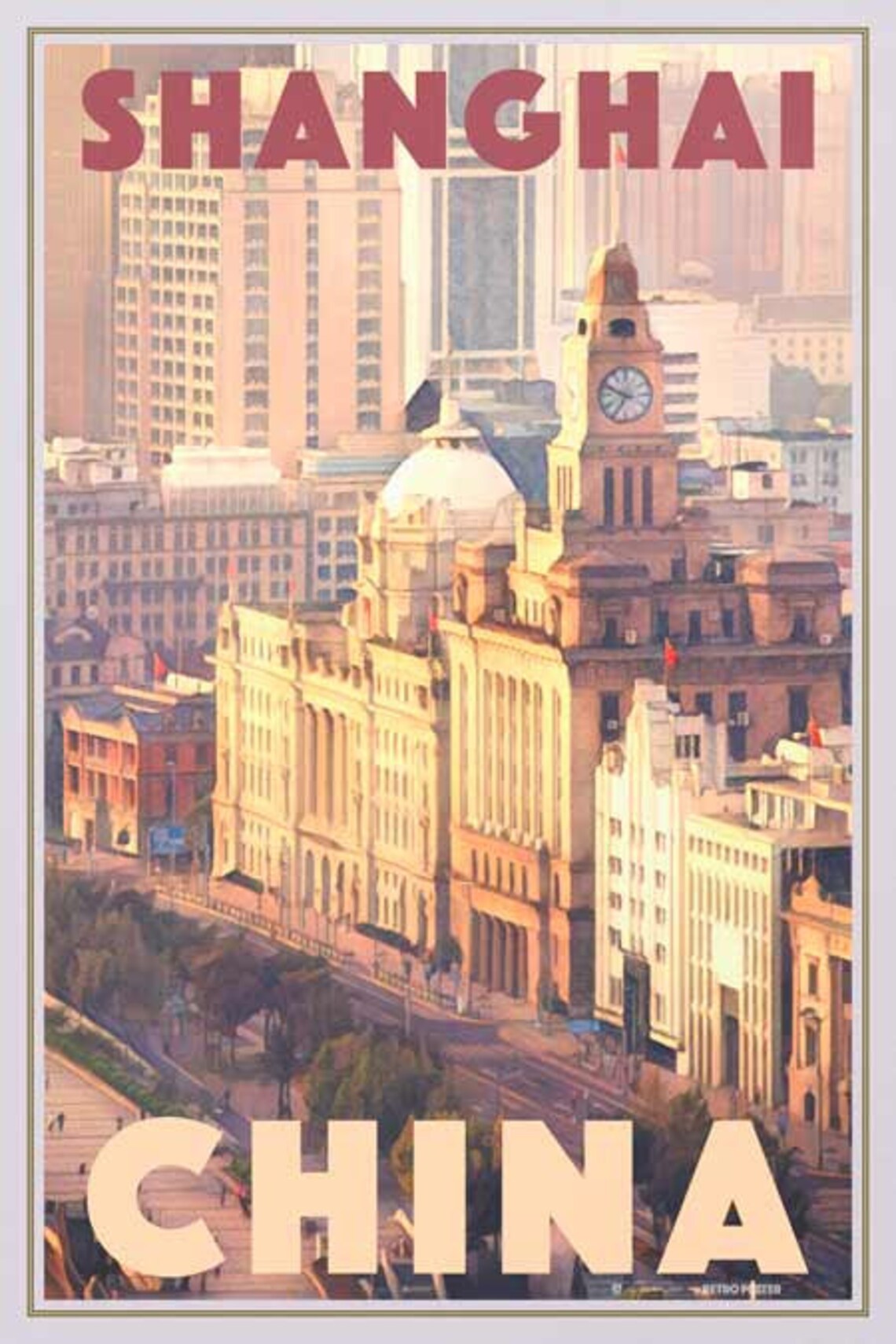 Poster Old Shanghai Vintage titulado Shanghai Blend / Retro | Etsy