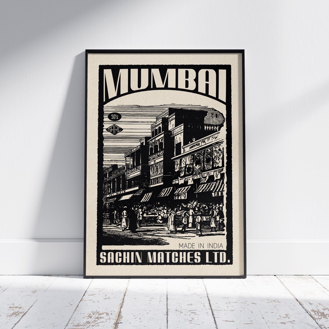 Mumbai Poster Poster of India by the Great Indian Decor™ 300ex Vintage ...