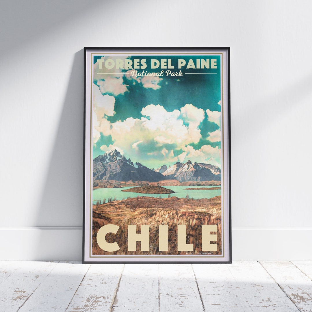 Chile Poster Torres del Paine by Alecse Limited Edition Chile Vintage ...