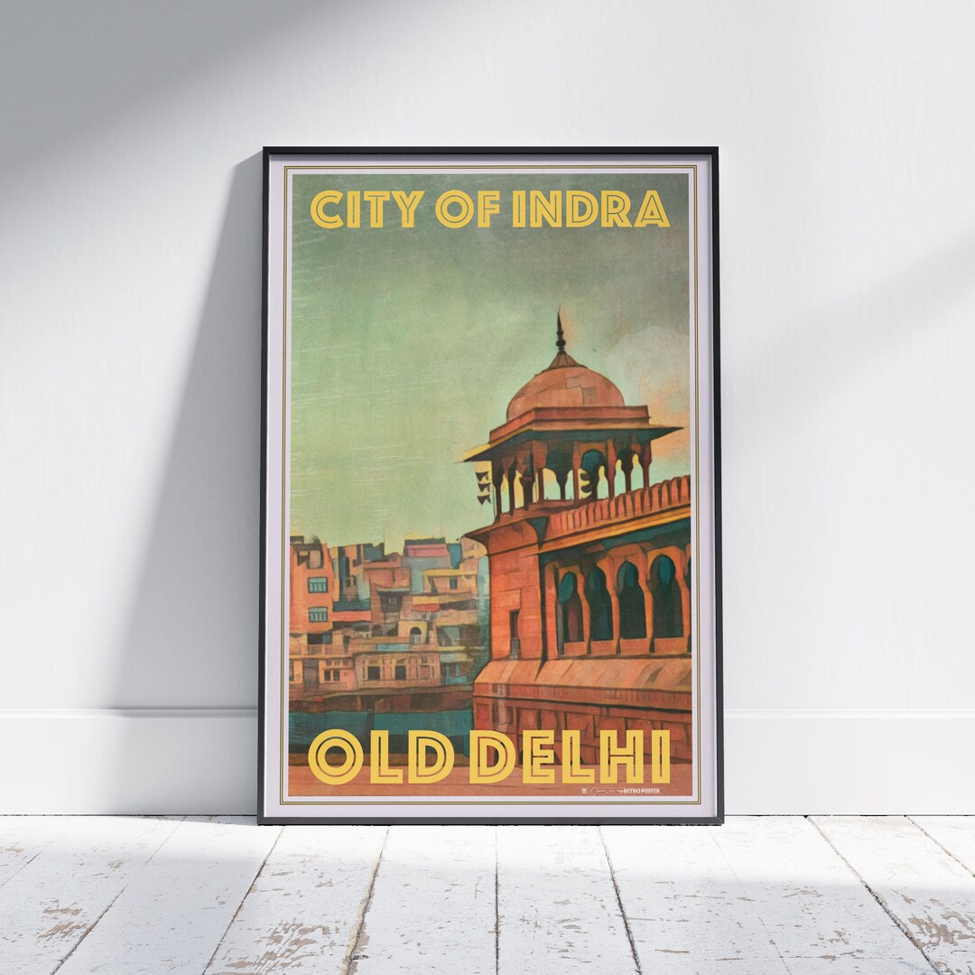 Old Delhi Poster City of Indra by Alecse Limited Edition India Gallery ...