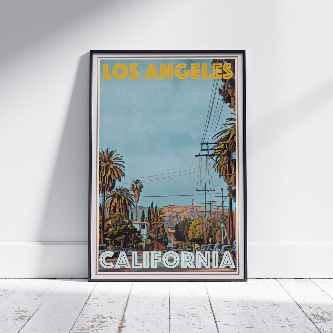 Los Angeles Poster Street by Alecse | Limited Edition | California ...