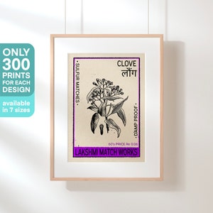 Vintage Clove Poster Spices of India by Shree X the Great Indian Decor ...