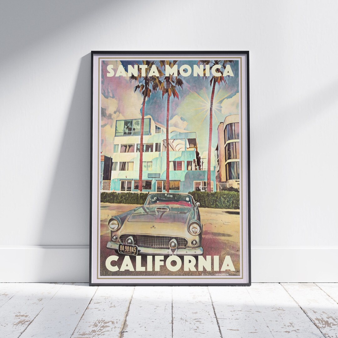 Santa Monica Poster Vibe by Alecse Limited Edition California Travel ...