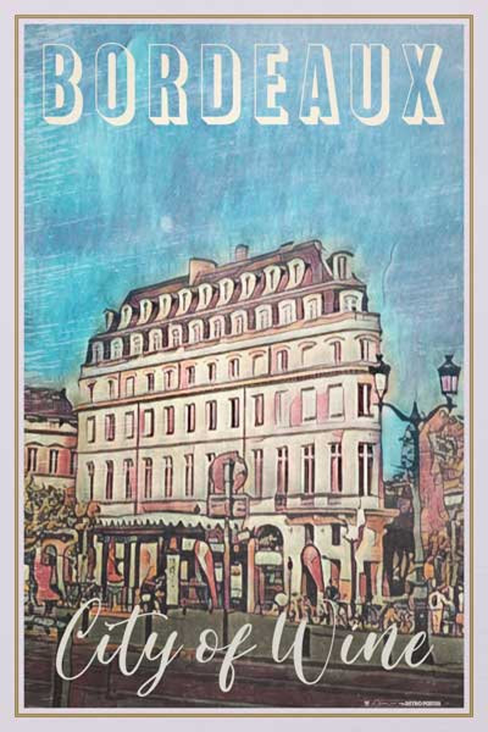 Bordeaux Poster City of Wine by Alecse Limited 300ex | Etsy