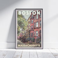 Back Bay Boston Massachusetts Watercolor Poster Print - Commonwealth ...