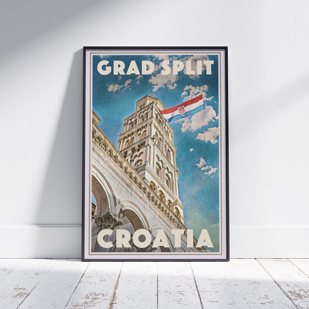 Croatia Poster Grad Split by Alecse | Limited Edition Croatia Travel ...