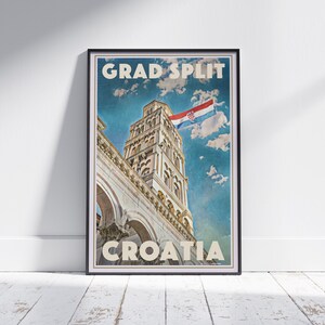 Croatia Poster Grad Split by Alecse | Limited Edition Croatia Travel ...