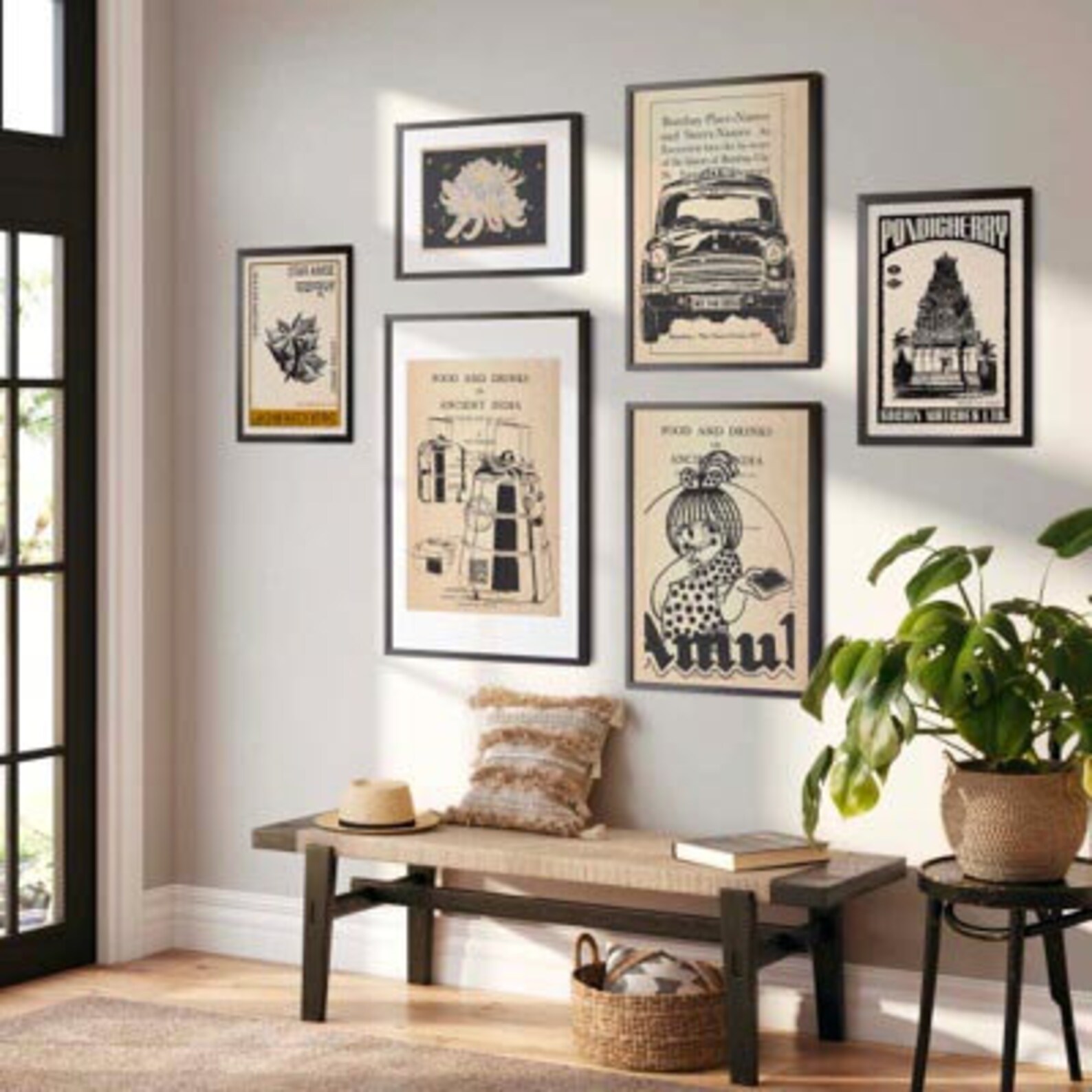 Vintage Pondicherry Poster Places of India Original Design | Etsy