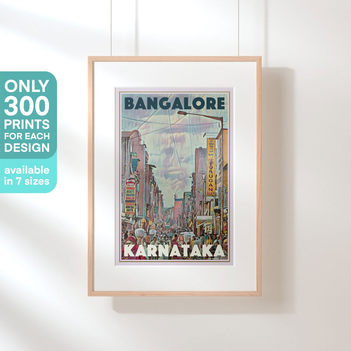 Bangalore Poster Street by Alecse Limited Edition India - Etsy