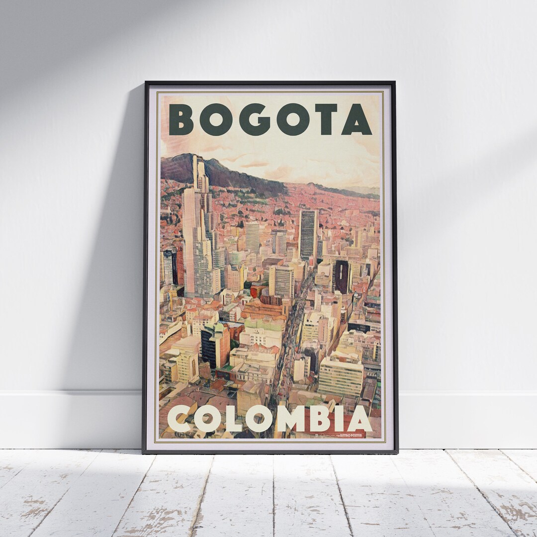 Bogota Poster by Alecse Limited Edition Colombia Travel Poster Bogota ...