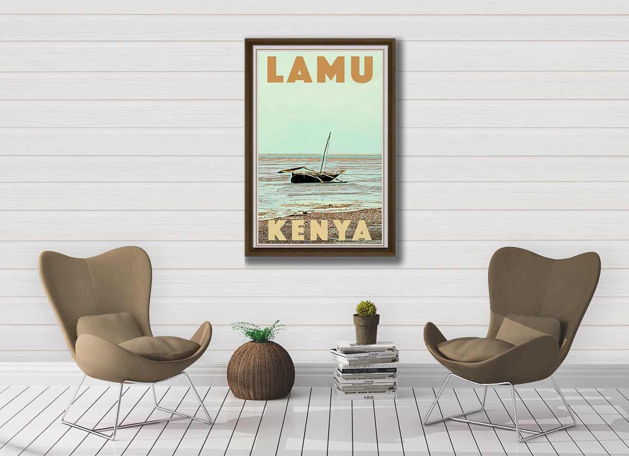 Kenya Poster Lamu Fishing Boat by Alecse 300ex Only Kenya | Etsy