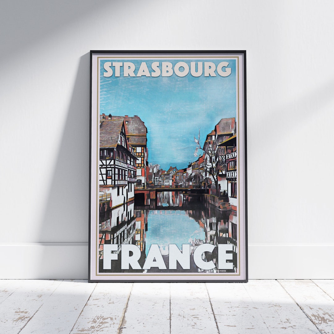 Strasbourg Poster Canal by Alecse | Limited Edition | France Travel ...