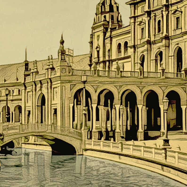 Seville Poster Plaza De Espana by Alecse Limited Edition - Etsy