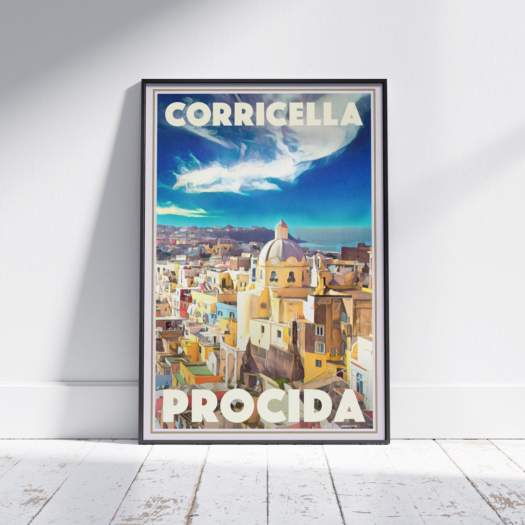 Procida Poster Port of Corricella by Alecse Limited Edition Italy ...
