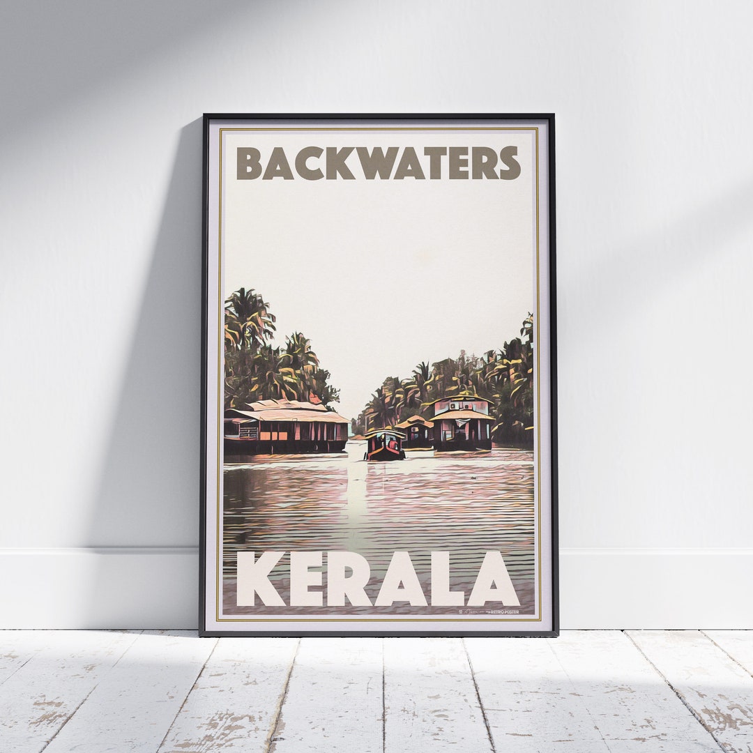 Kerala Poster Backwaters Trafic 2 by Alecse | Limited Edition | Kerala ...