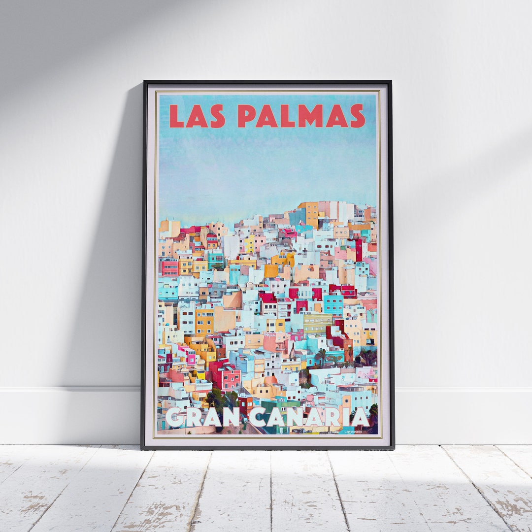 Las Palmas Poster by Alecse Limited Edition Gran Canaria Spain Travel ...