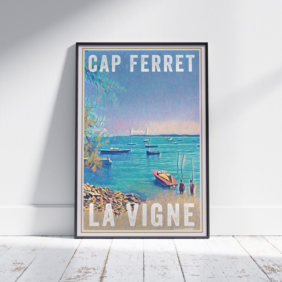 Cap Ferret Poster La Vigne by Alecse Limited Edition Beach - Etsy France