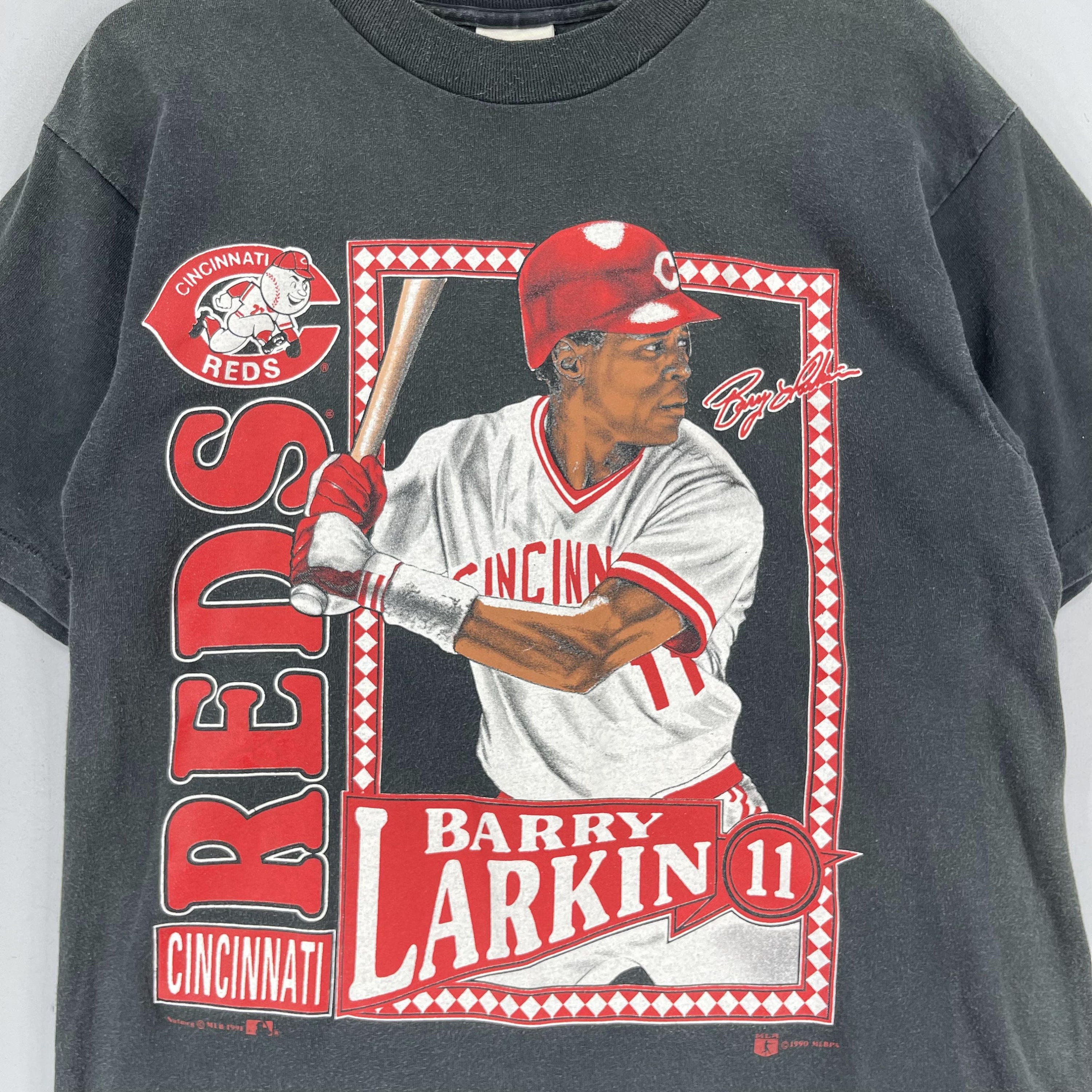 Vintage 1990s Cincinnati REDS Mlb Tshirt Medium Nutmeg Barry Larkin ...