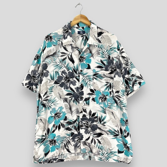 Vintage GEORGE Hawaii Shirt Large 90's Hawaiian Beach… - Gem