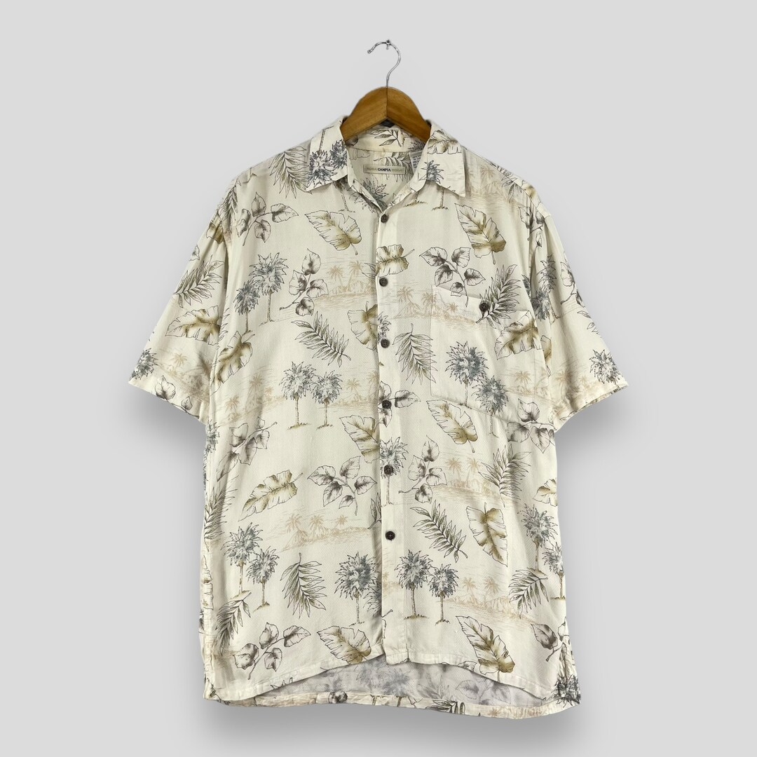 Vintage Moda Campia Moda Hawaii Flower Shirt Small 1990s Abstract Aloha ...