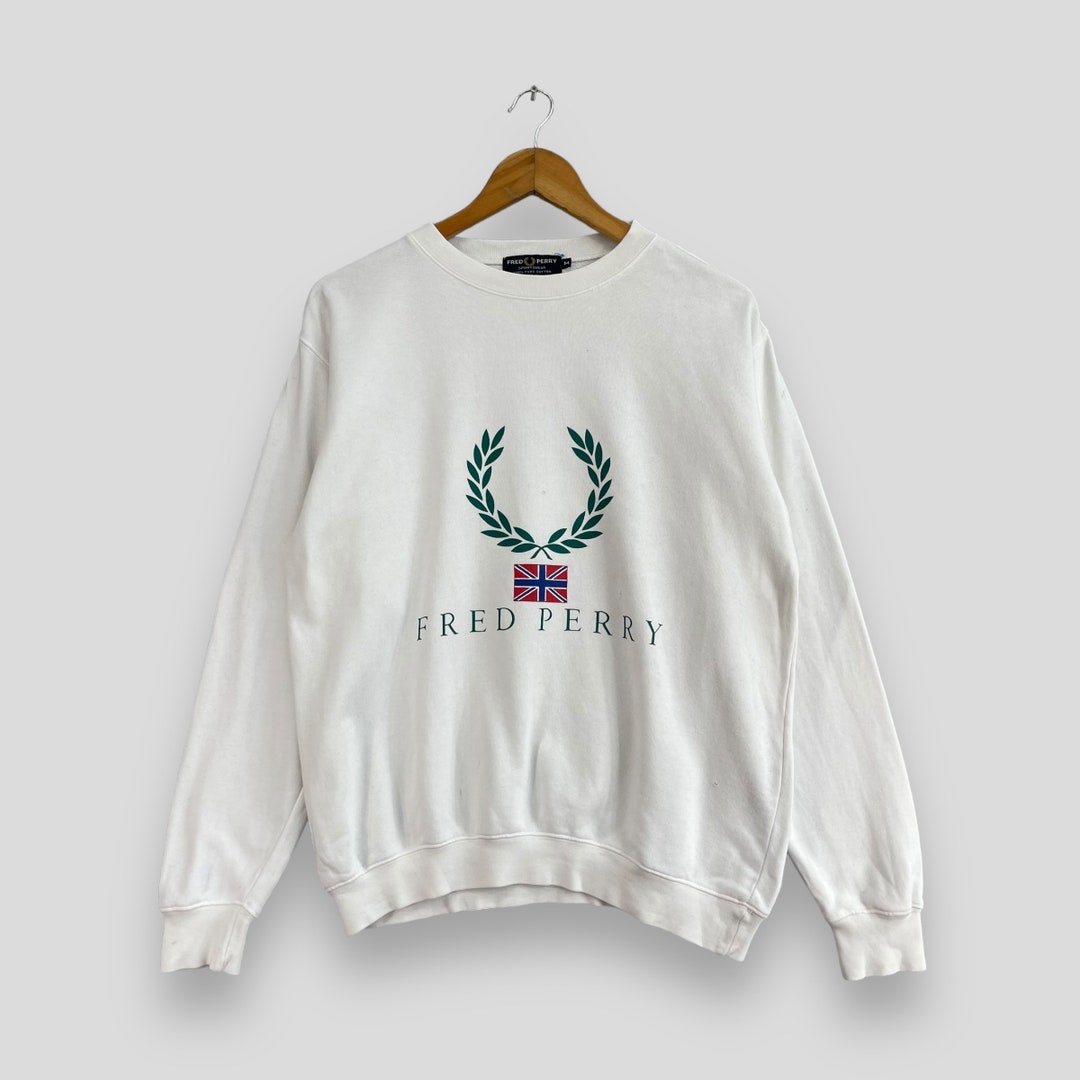 Vintage 90's FRED PERRY Crewneck Sweatshirt Medium Fred Perry England ...