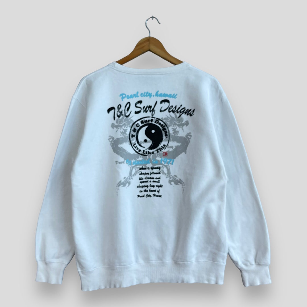Vintage Town and Country Crewneck Sweatshirt Medium 90s T&C Surfboard ...