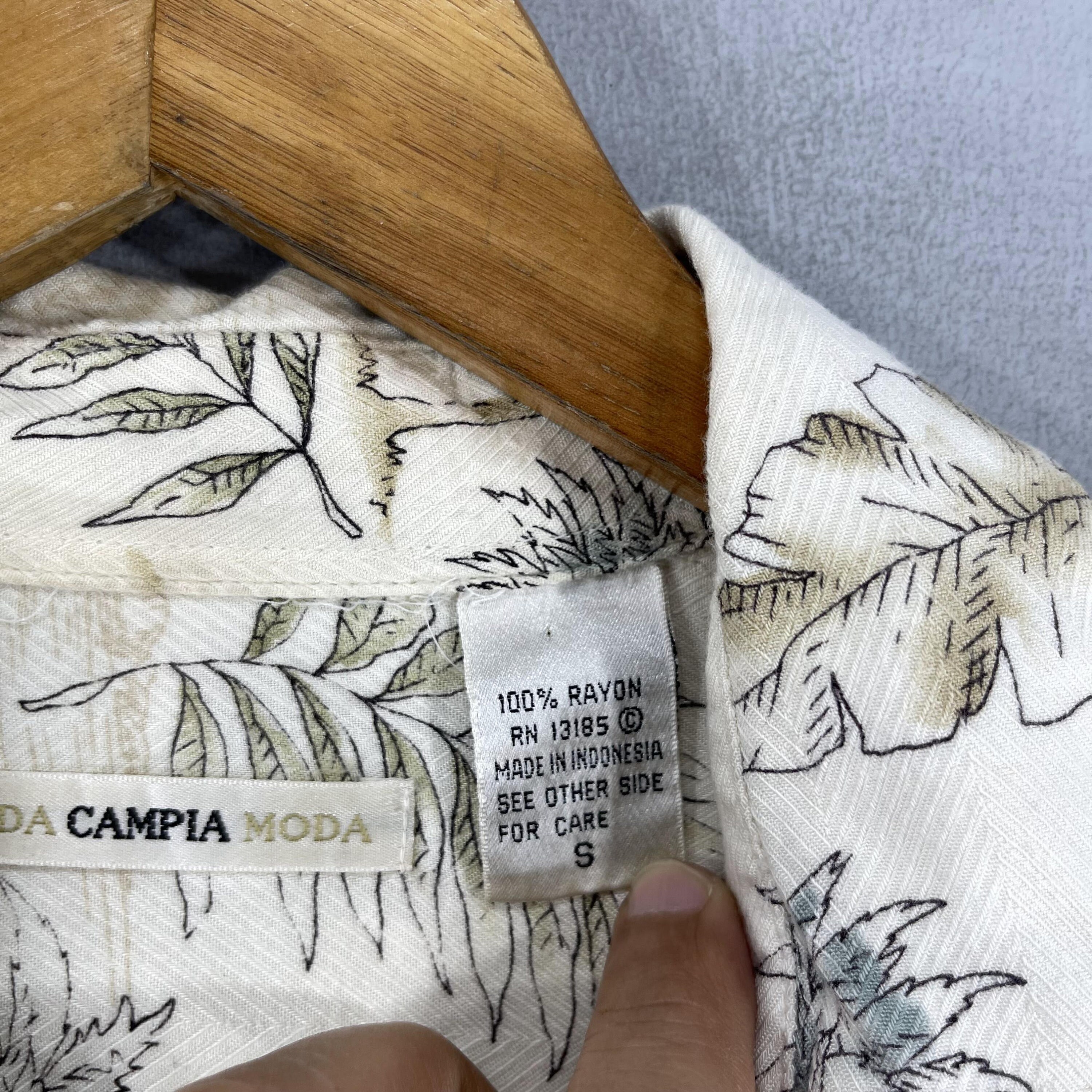 Vintage Moda Campia Moda Hawaii Flower Shirt Small 1990s Abstract Aloha ...