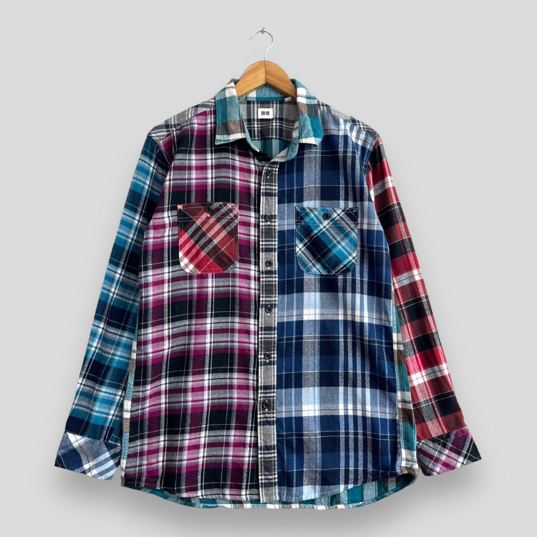 Vintage Y2K Reconstruct Flannel Shirt Medium Japanese Brand Plaid ...