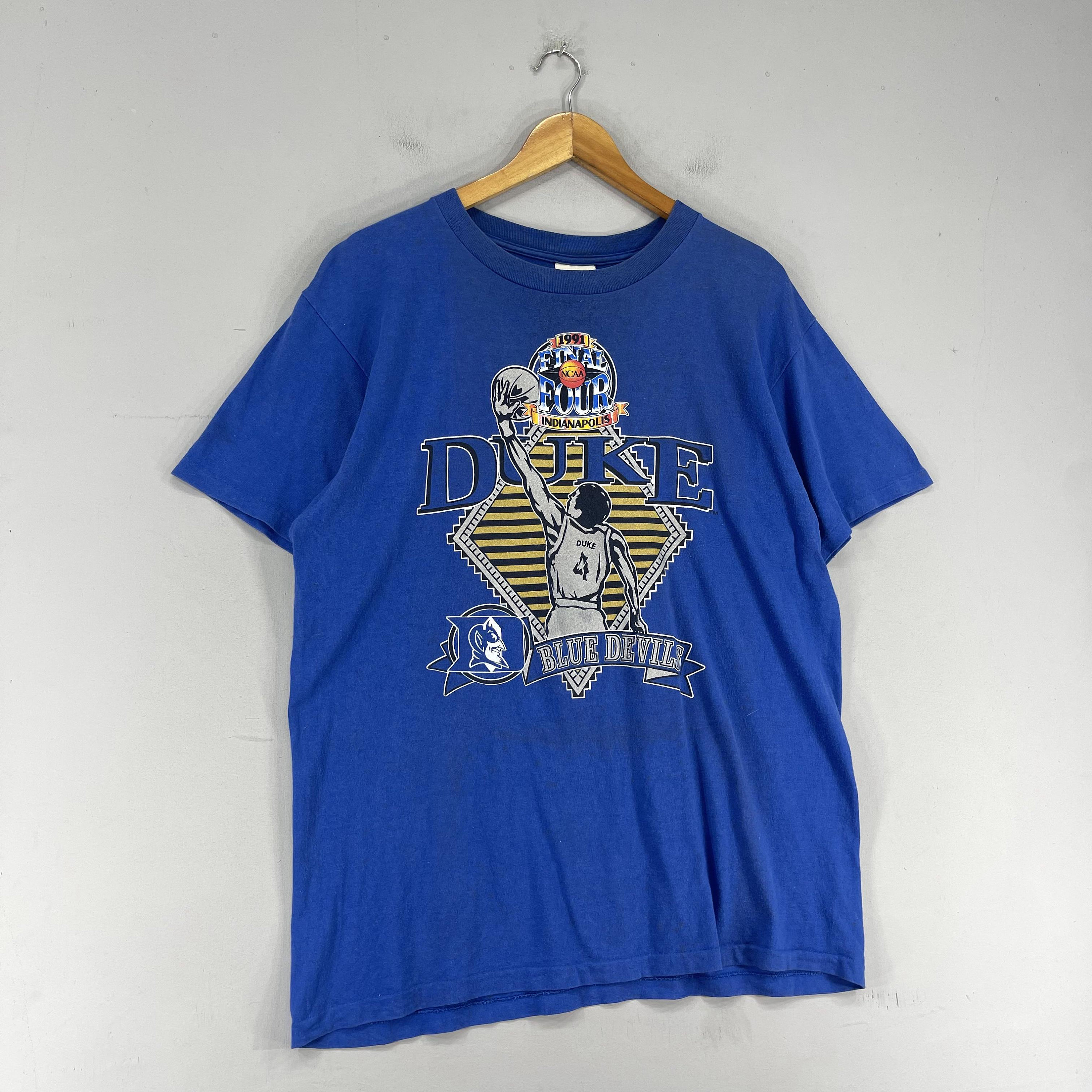 Vintage 90's DUKE Blue Devils Tshirt Medium Nutmeg Duke University ...