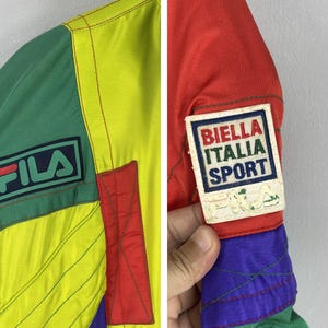 Vintage 1990s FILA Ski Jacket Large Fila Italia Sport Multicolor Skiing ...