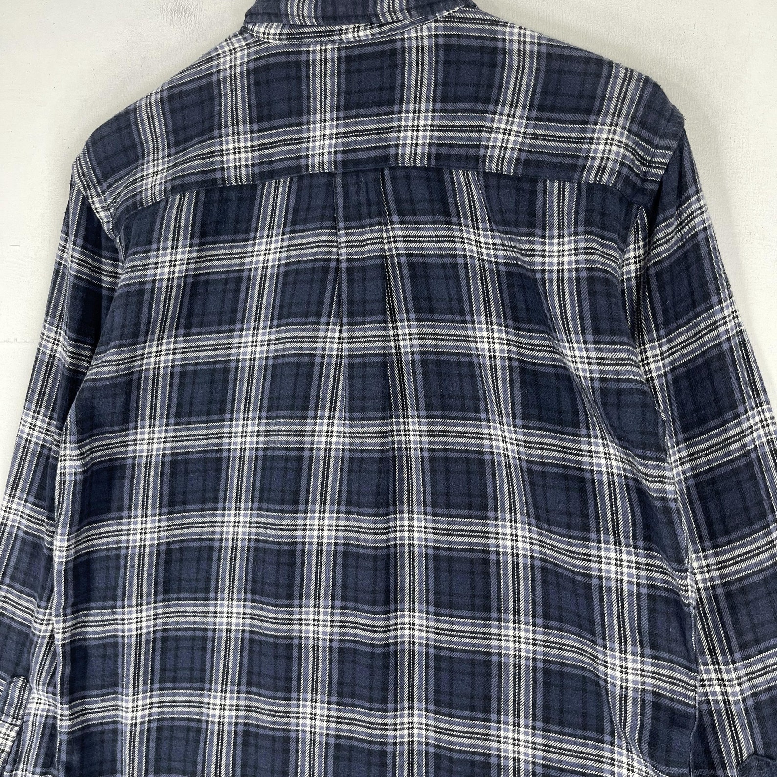 Vintage Y2K Croft & Barrow Plaid Blue Flannel Small Checkered Tartan ...
