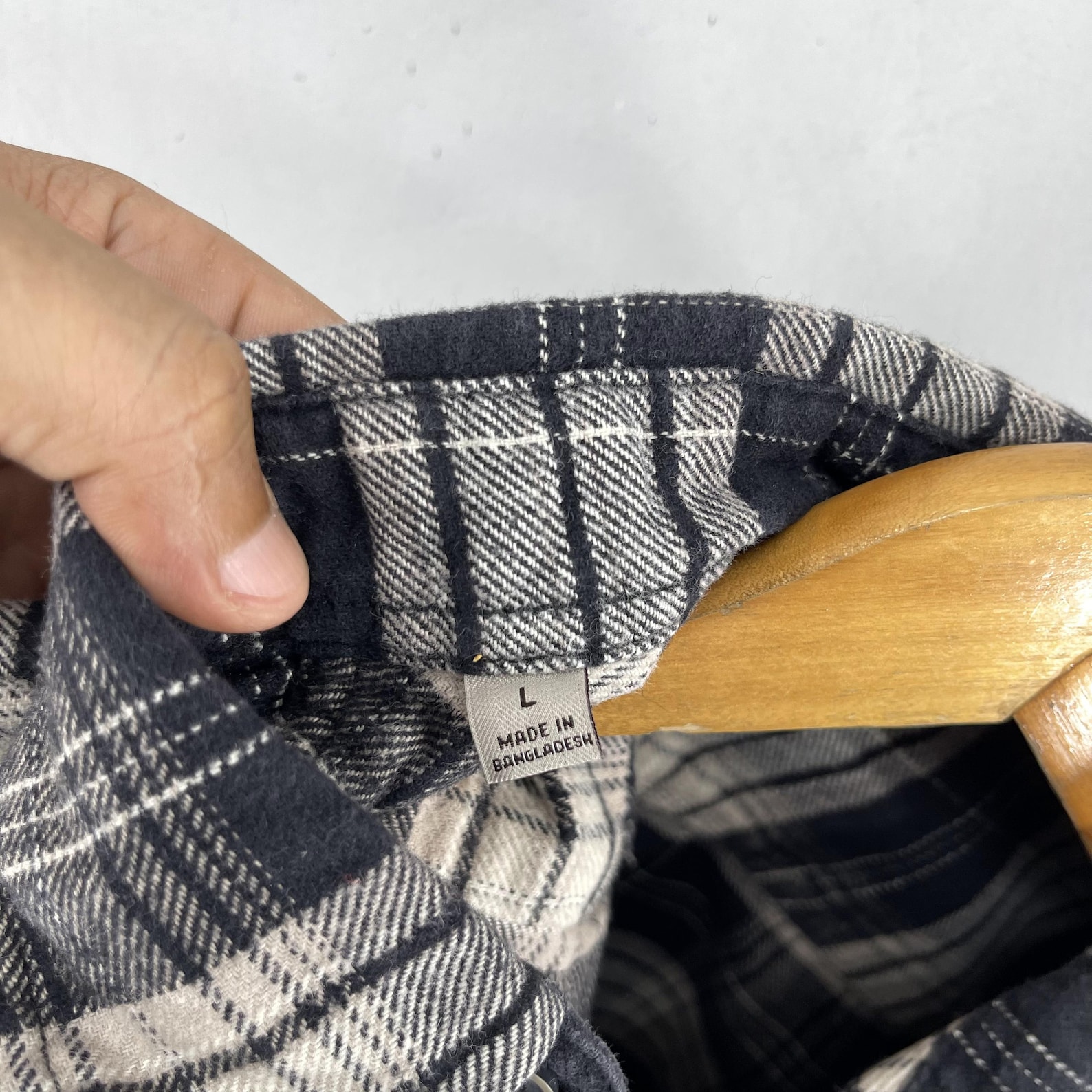 Vintage Y2K Checkered Tartan Flannel Large Plaid Black/gray Minimalist ...
