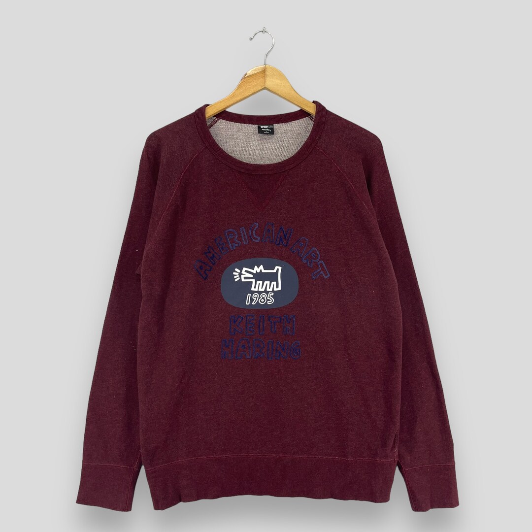 Vintage KEITH HARING Sweater Medium 90's Keith Haring Pop Art Dog ...